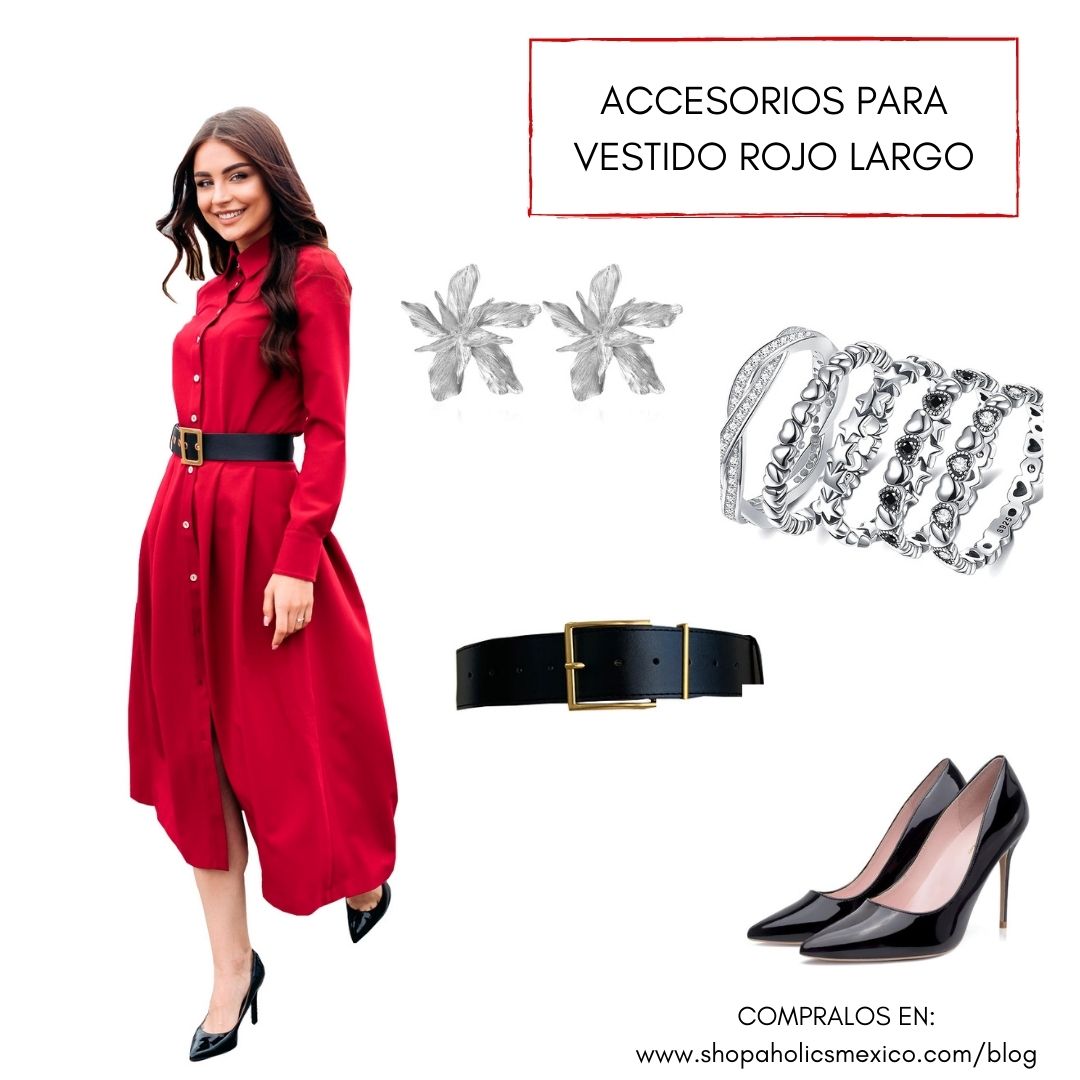 Accesorios con vestido rojo: aprende a combinarlos con estilo